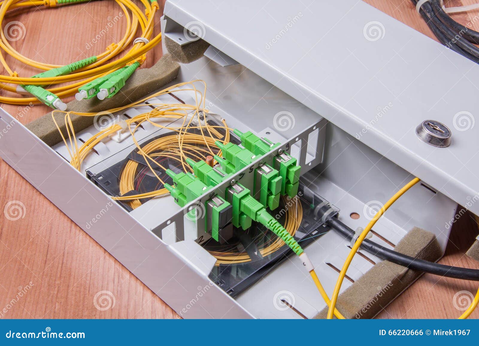Fiber optic stock photo. Image of monomode, crimping - 66220666