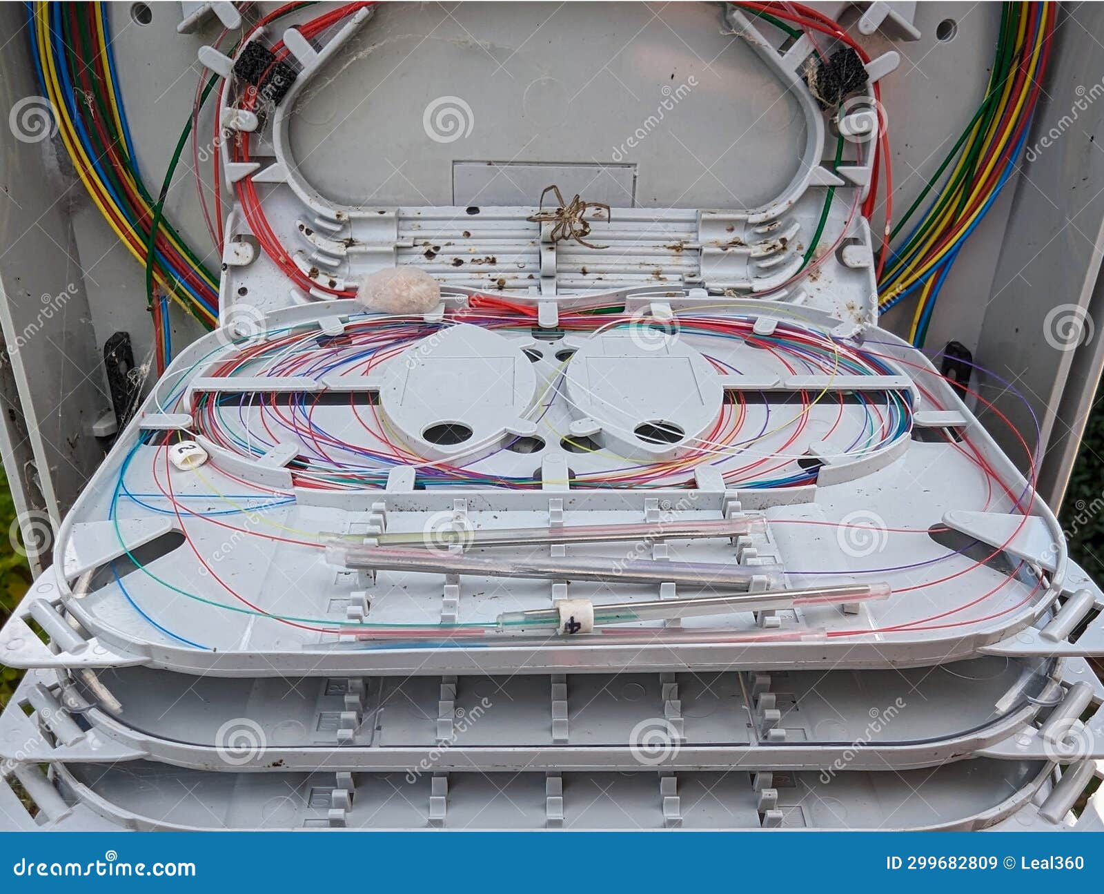 The Fiber Optic Distribution Box for Operation and Cleaning Stock Image ...