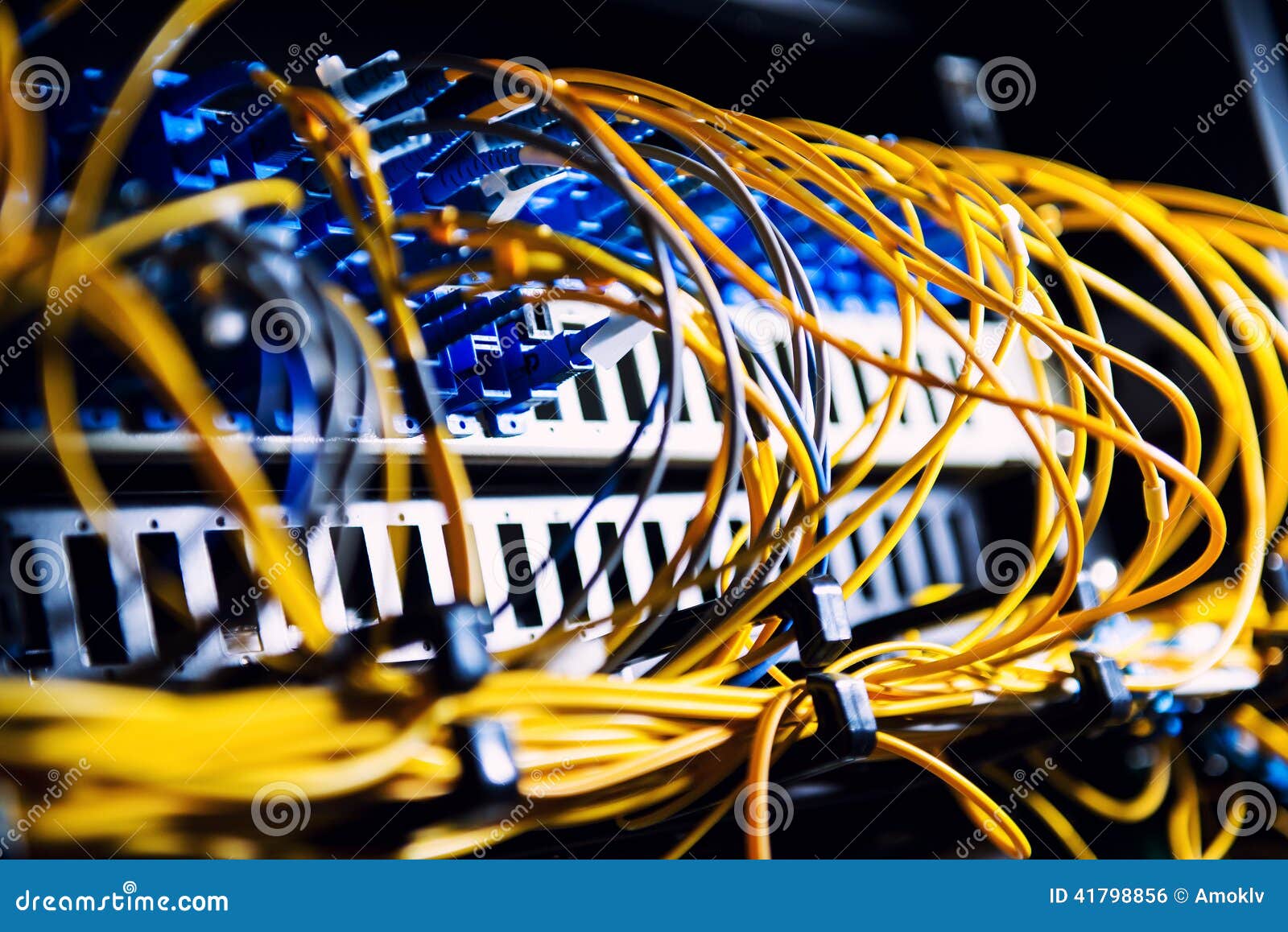 Fiber-optic equipment stock photo. Image of cable, database - 41798856