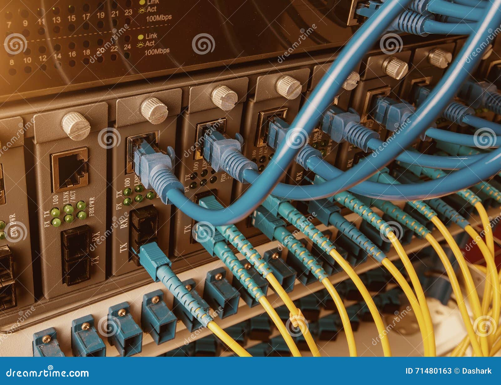 Fiber optic equipment stock image. Image of optic, cable - 71480163
