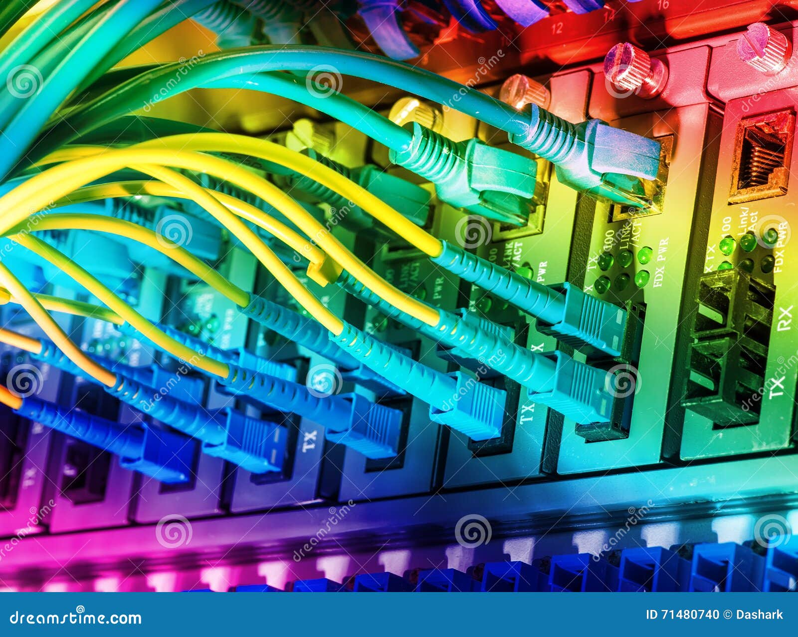 Fiber optic equipment stock photo. Image of industrial - 71480740