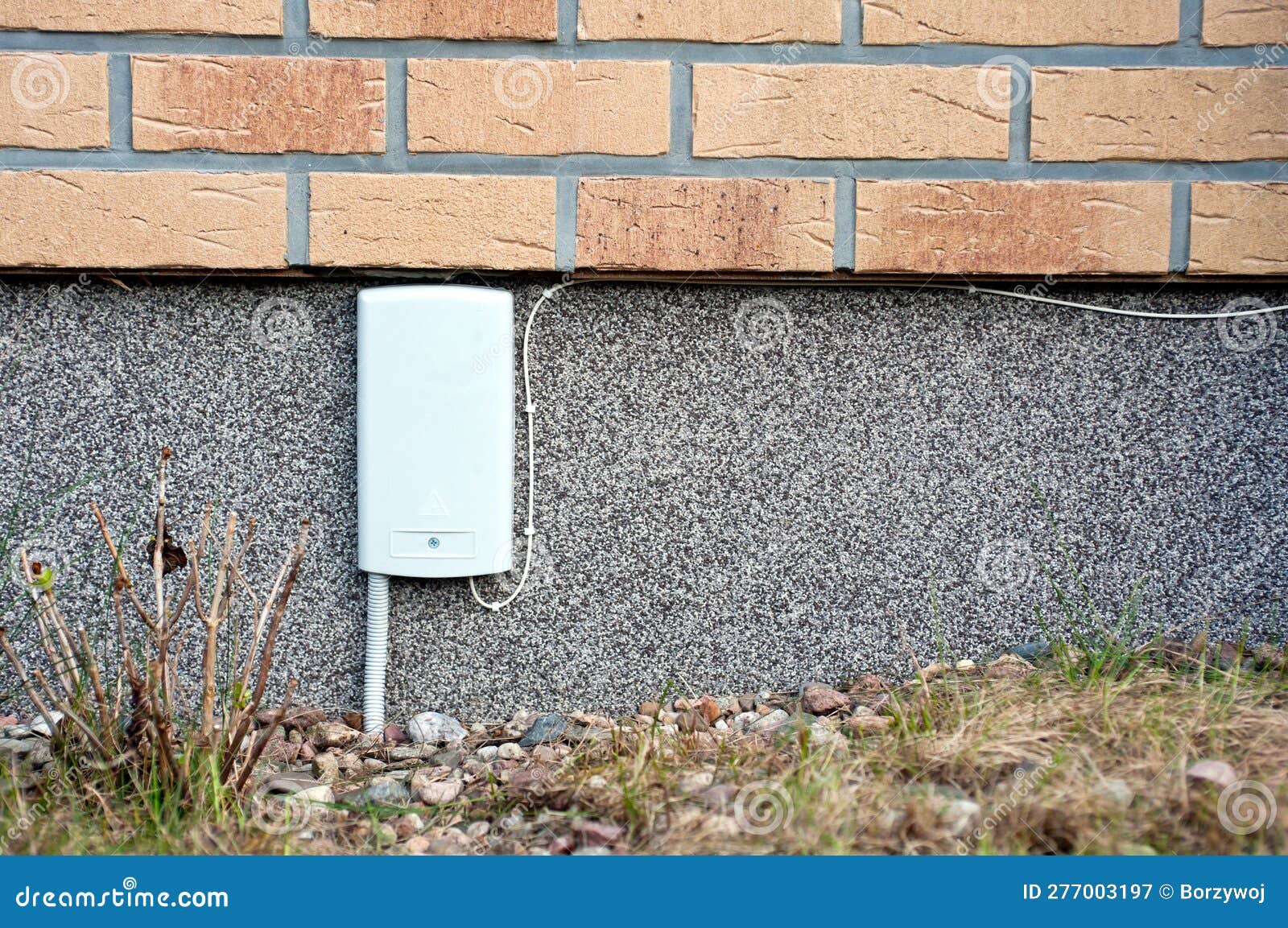 Fiber Optic Internet Box on the Wall Stock Image - Image of network ...