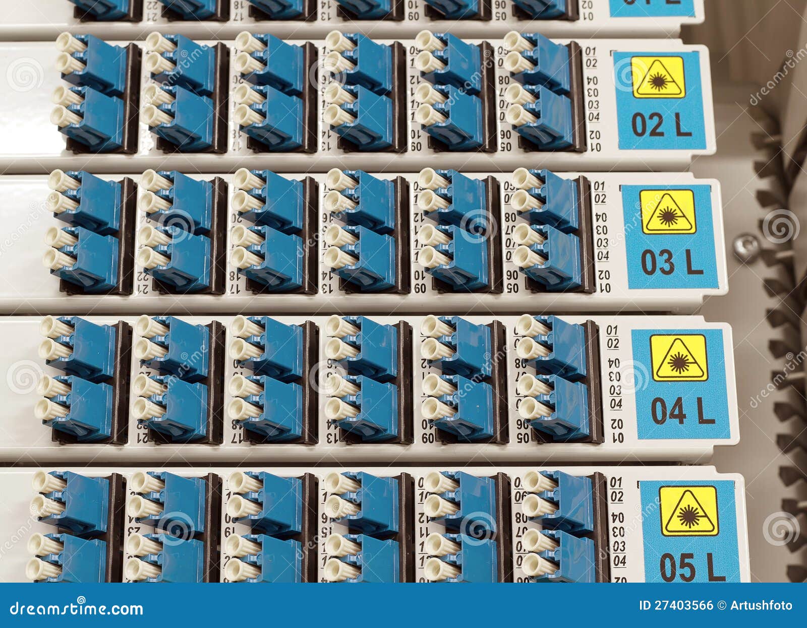 Fiber optic LC connectors stock photo. Image of infrastructure - 27403566