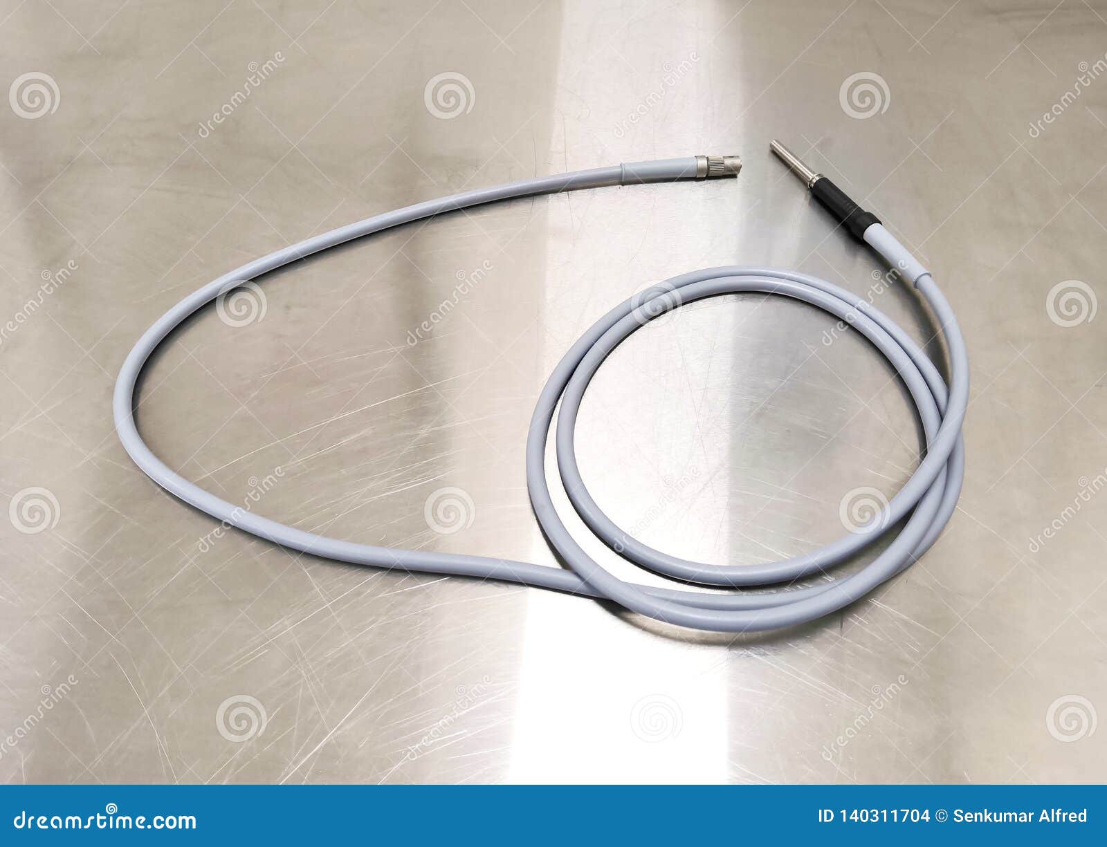 Fiber Optic Light Source Cable Stock Photo - Image of cystoscope ...
