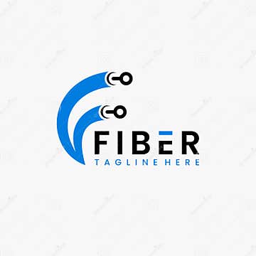 Fiber optic logo vector stock vector. Illustration of connection ...