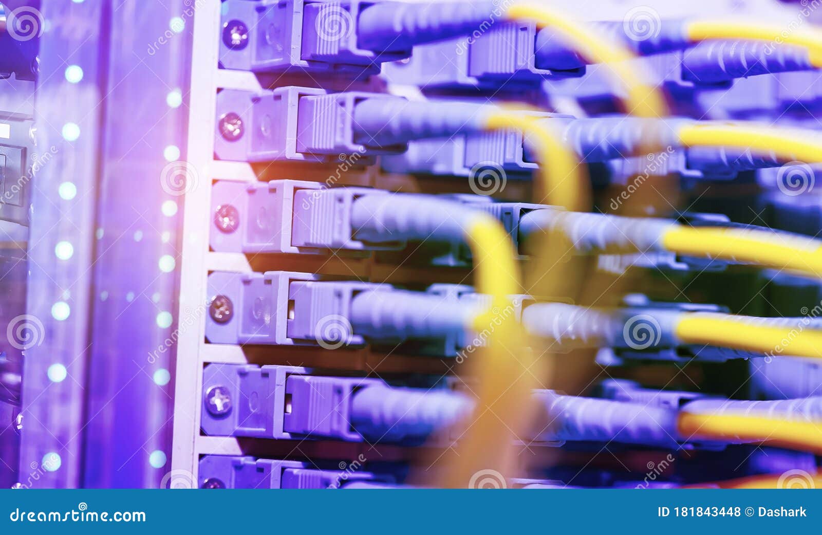 Fiber Optic Network Cable Connect Stock Photo - Image of blue ...