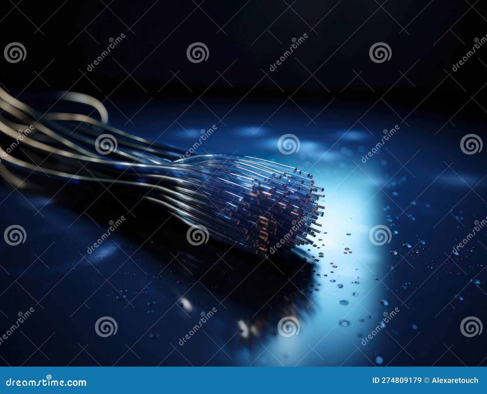 Fiber Optic Network Cable Lights Abstract Background. Stock ...