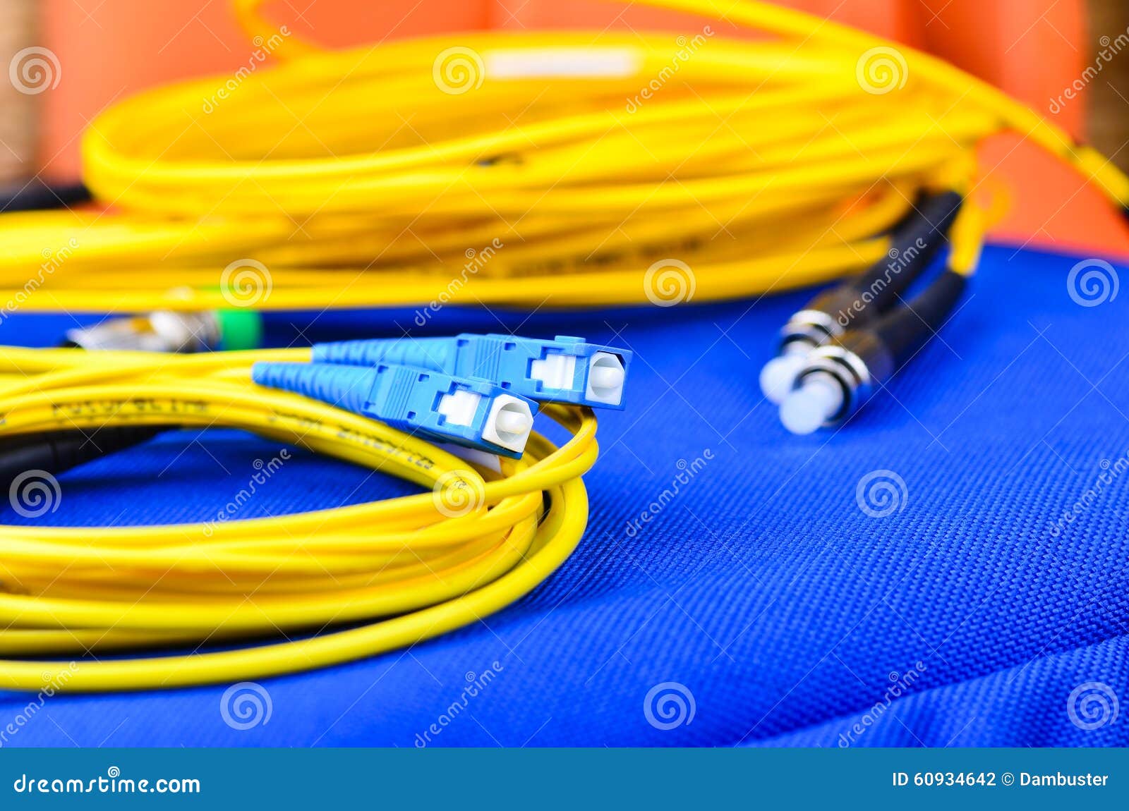 Fiber Optic Network Cables. Stock Photo - Image of high, delivery: 60934642