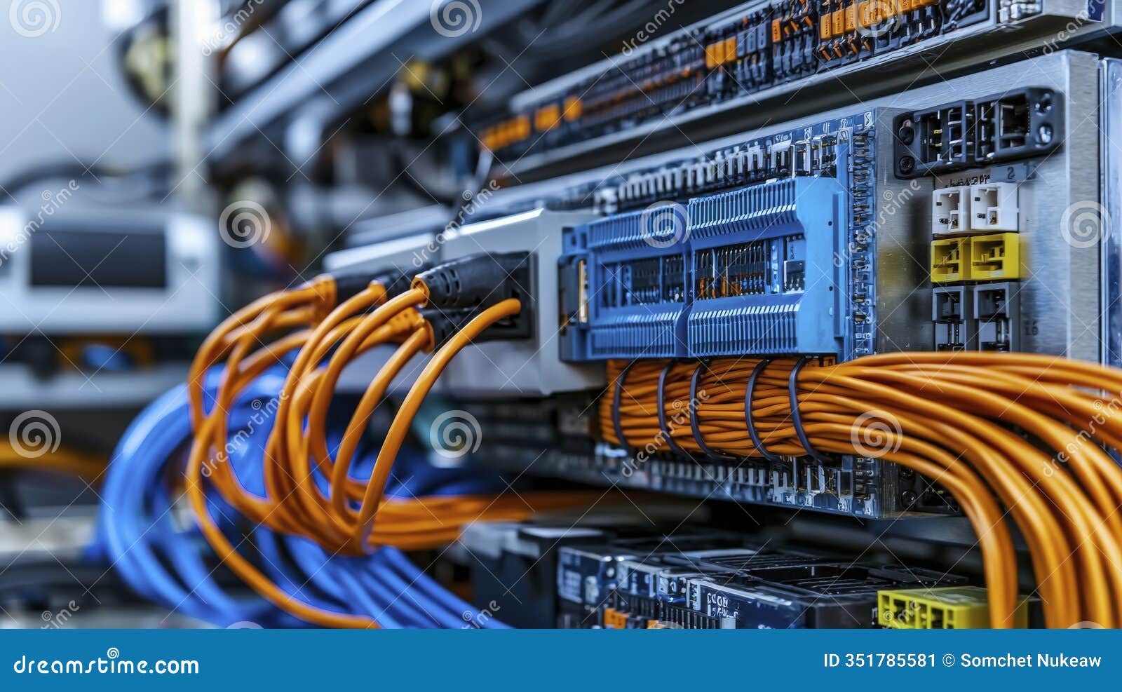 Fiber Optic Network Infrastructure Data Center Technology Industrial ...
