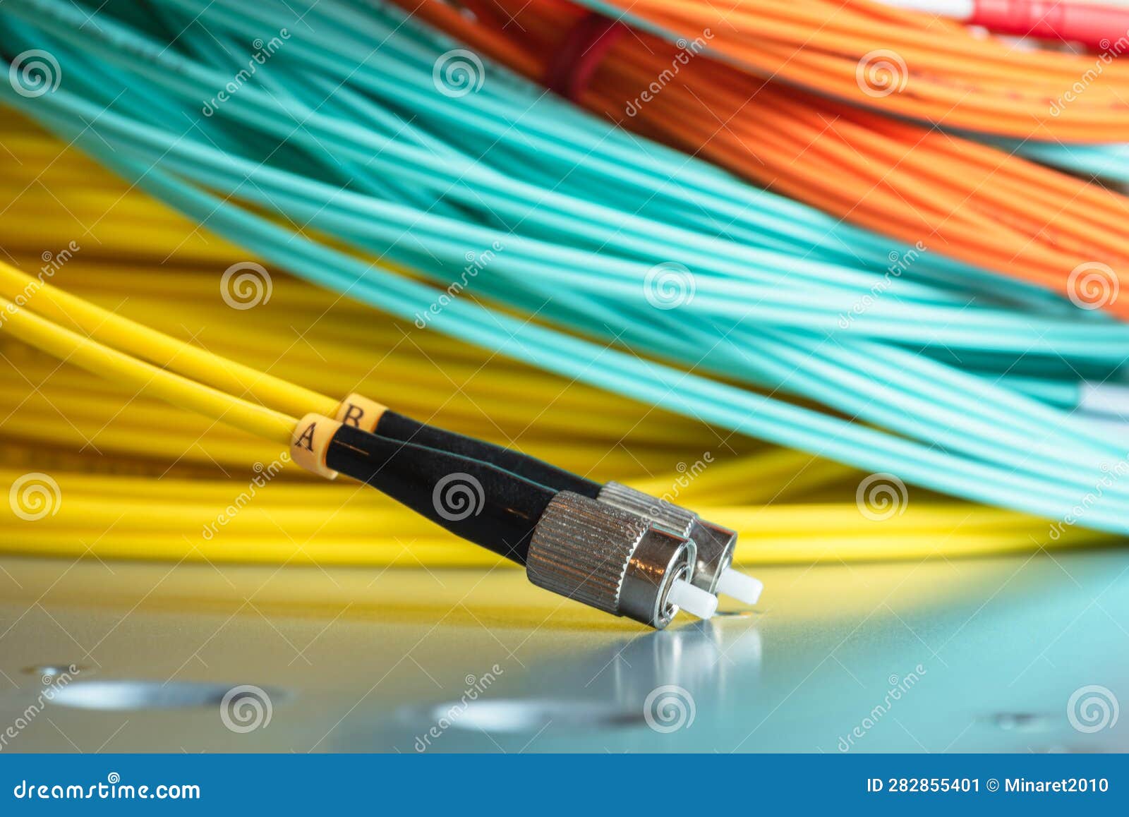 Fiber Optic Patch Cord Cable Used To Telecommunication Networks Stock ...