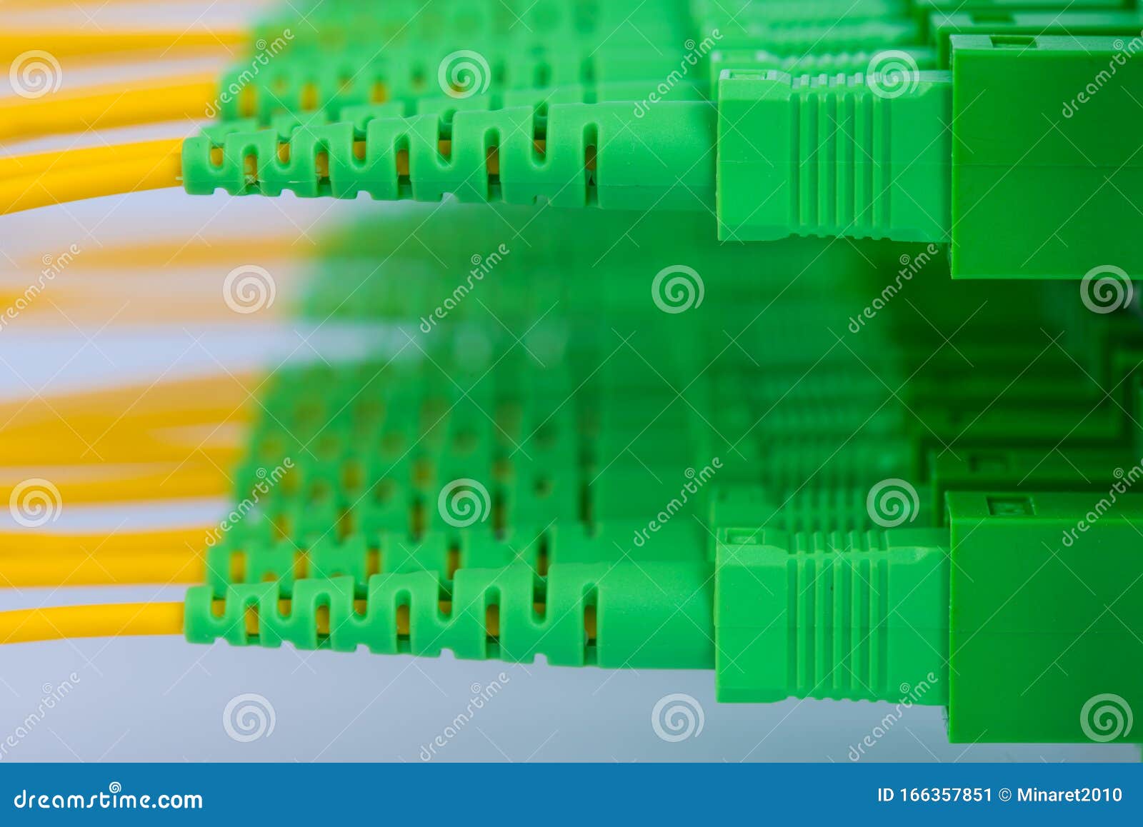 Fiber Optic Patch Cord Connected To Distribution Panel Stock Image ...