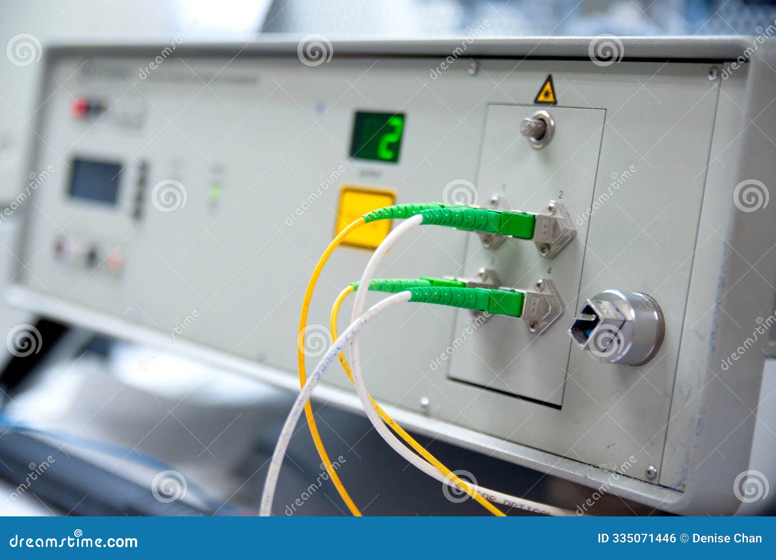 Patch cord in testing stock photo. Image of light, yellow - 335071446