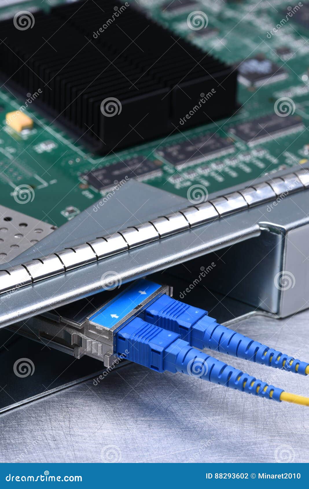 Fiber Optic Patch Cords Internet Network Stock Photo - Image of fiber ...