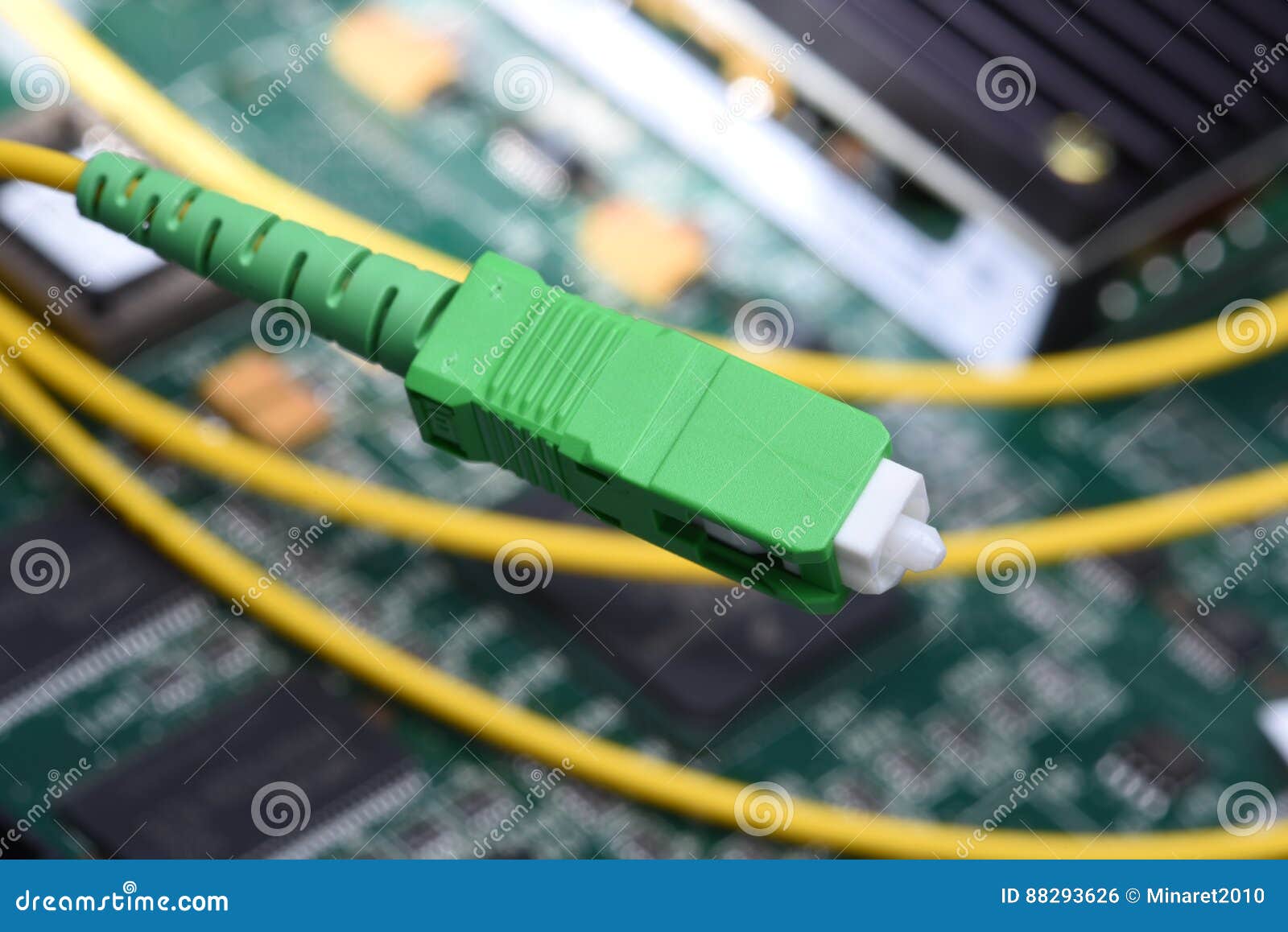 Fiber Optic Patch Cords Internet Network Stock Photo - Image of ...