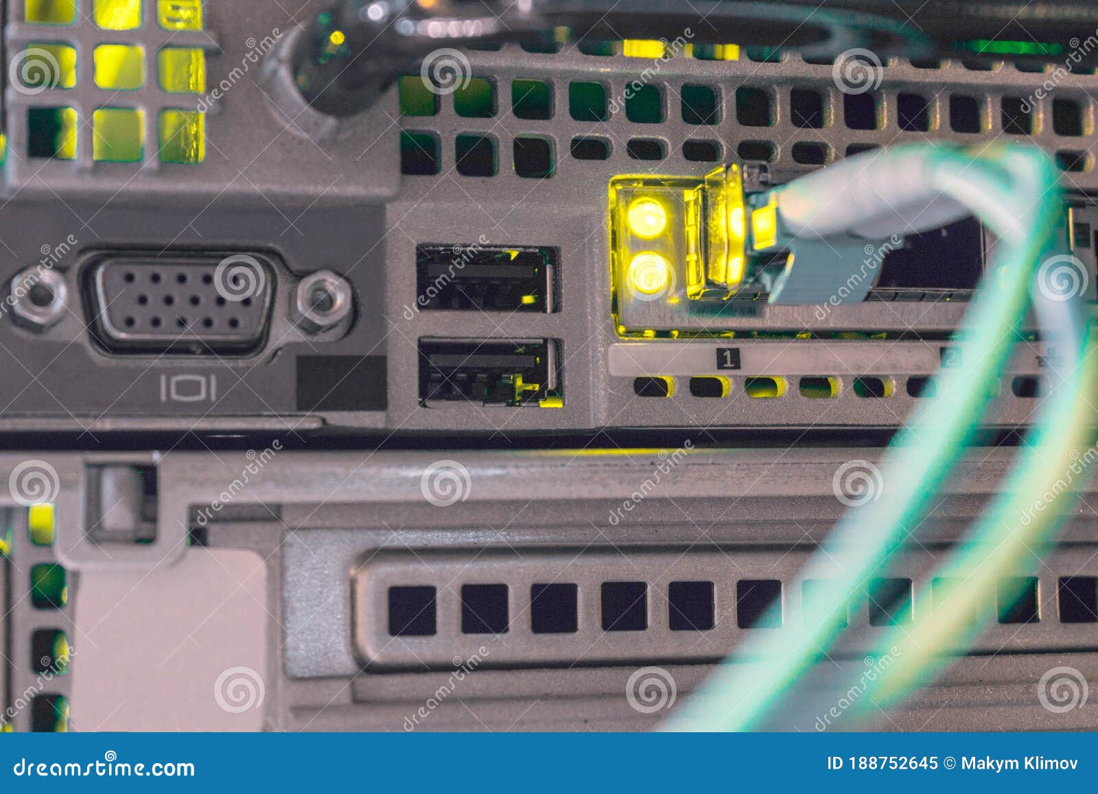The Fiber Optic Patchcord is Connected To the Modular Interface of a ...