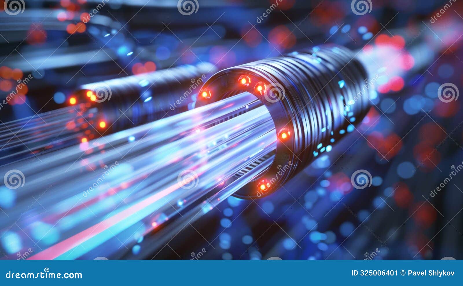 Fiber Optic Pigtail Patchcord Connectors. Stock Image - Image of center ...