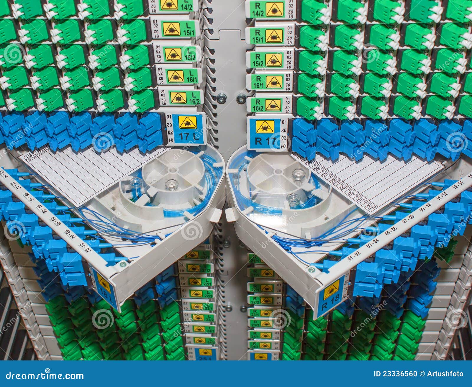 Fiber Optic Rack Picture. Image: 23336560