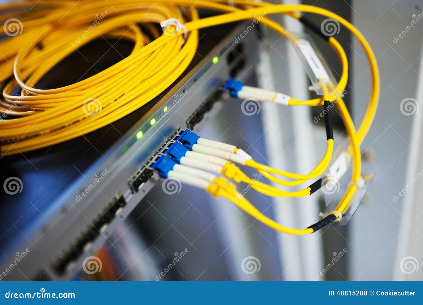 Fiber optic with servers stock photo. Image of electronics - 48815288