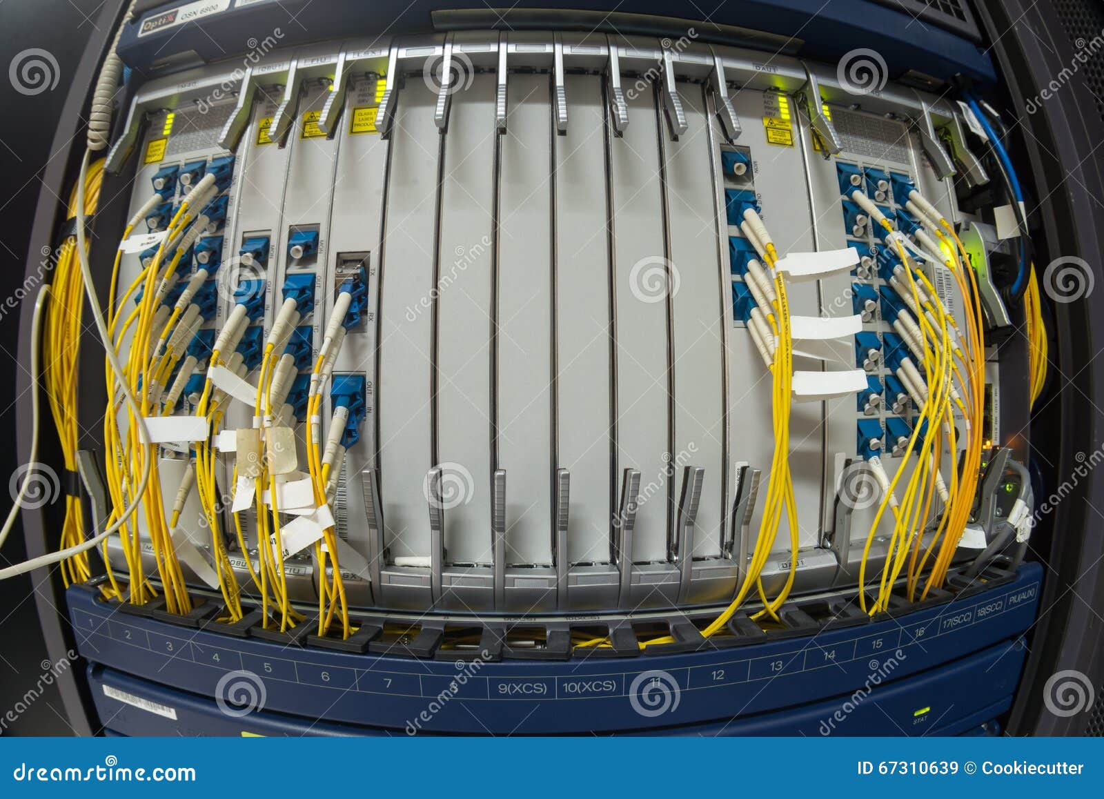 Fiber Optic with Servers in a Technology Data Center Stock Image ...