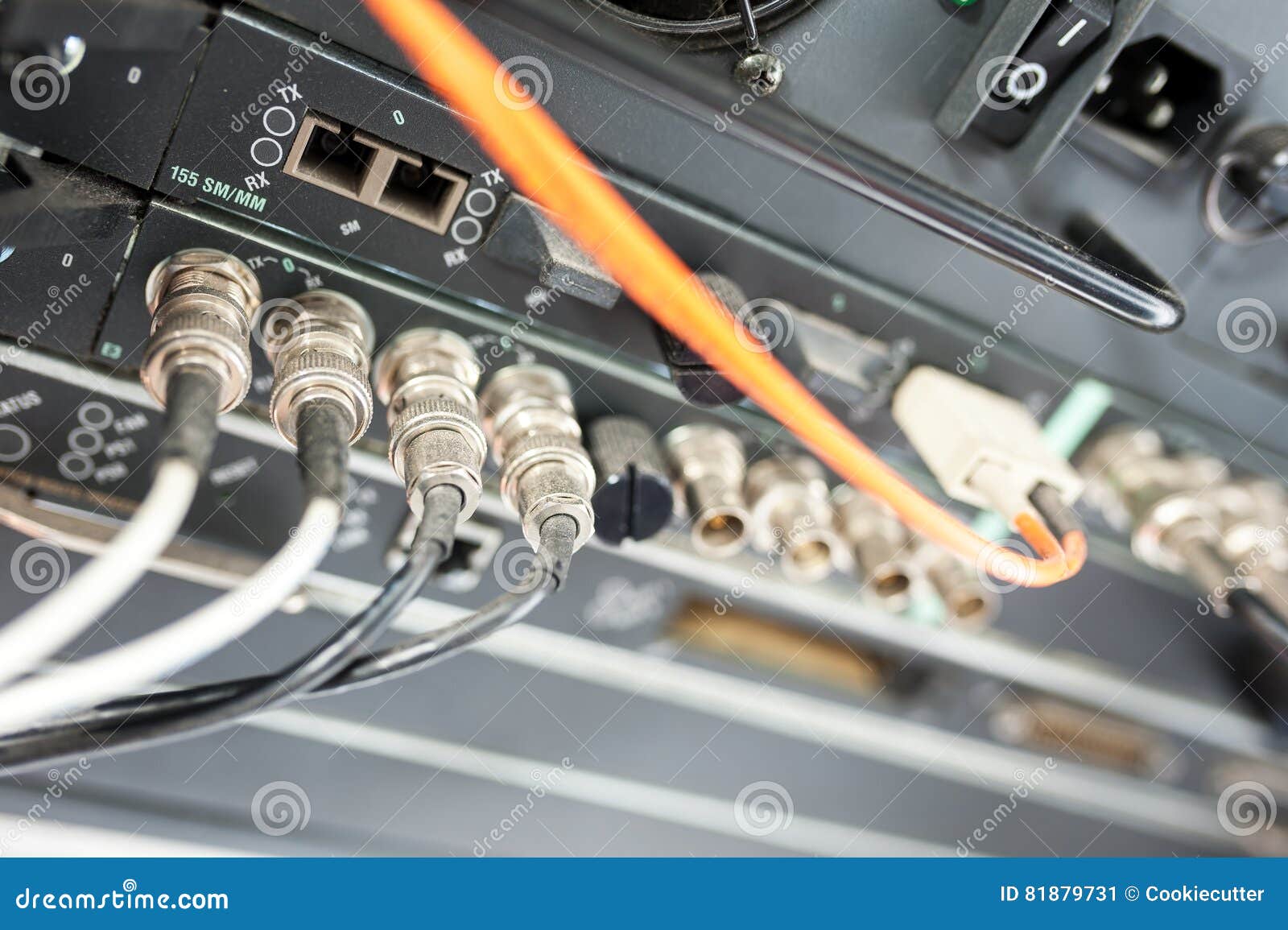 Fiber Optic with Servers in a Technology Data Center Stock Image ...