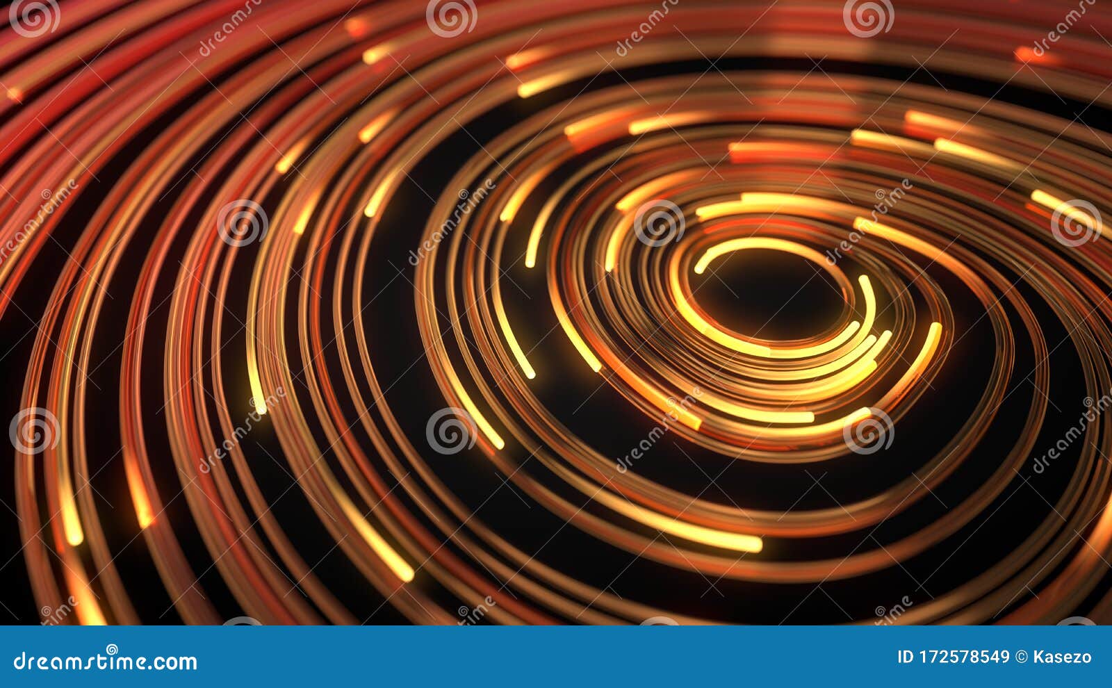 Fiber Optic Strings with Glowing Ends, 3D Illustration Stock ...