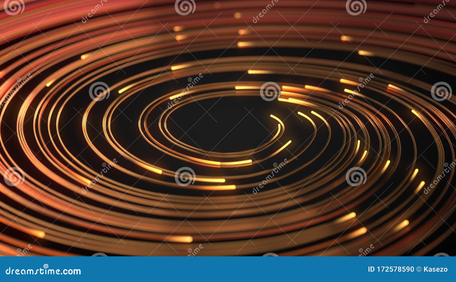 Fiber Optic Strings with Glowing Ends, 3D Illustration Stock ...