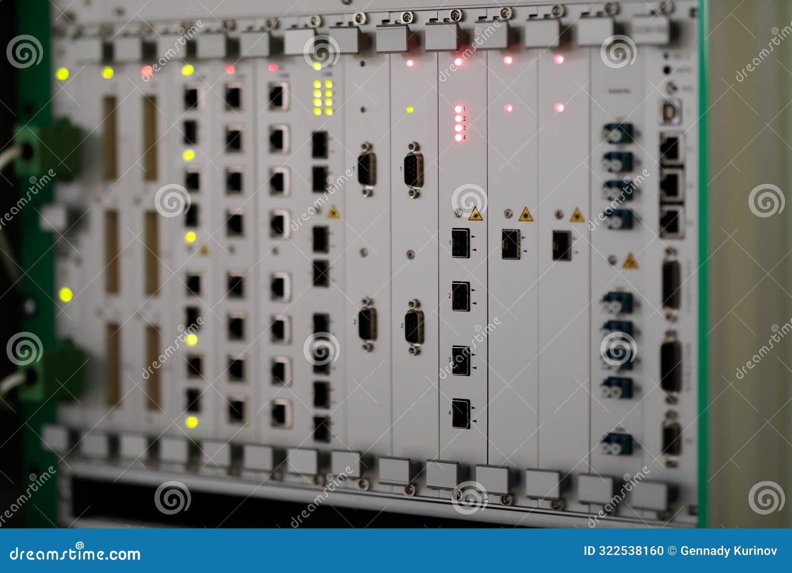 Fiber Optic Telecommunication Modular Equipment Stock Photo - Image of ...