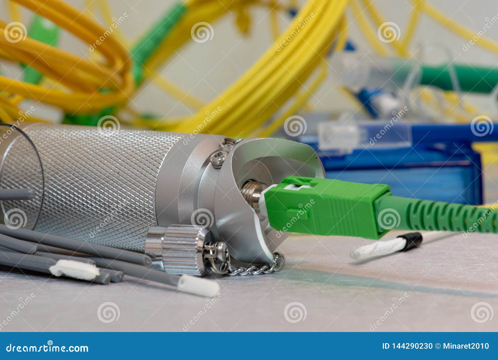 Fiber Optic Testing Equipment Stock Photo - Image of optical, internet ...