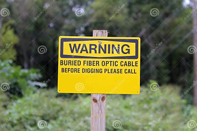 Fiber optic warning sign stock image. Image of hazardous - 27823467