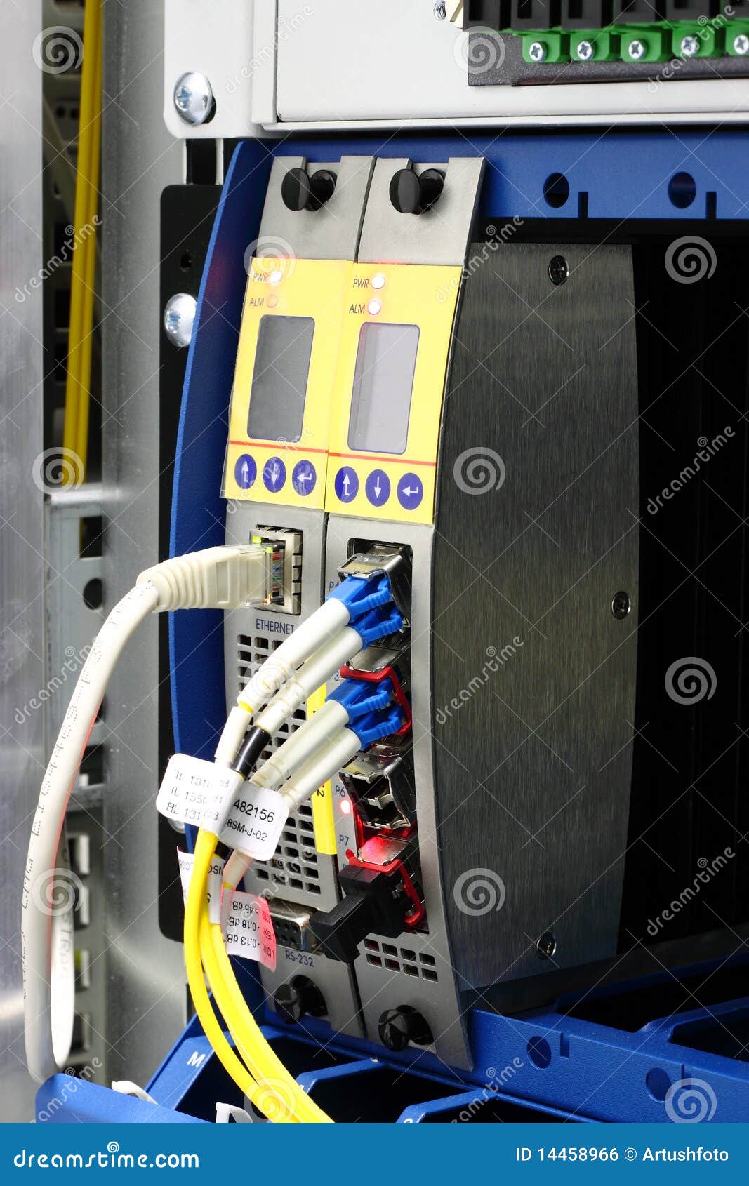 Fiber Optic Wdm Multiplexer with Lc Connector Stock Photo - Image of ...