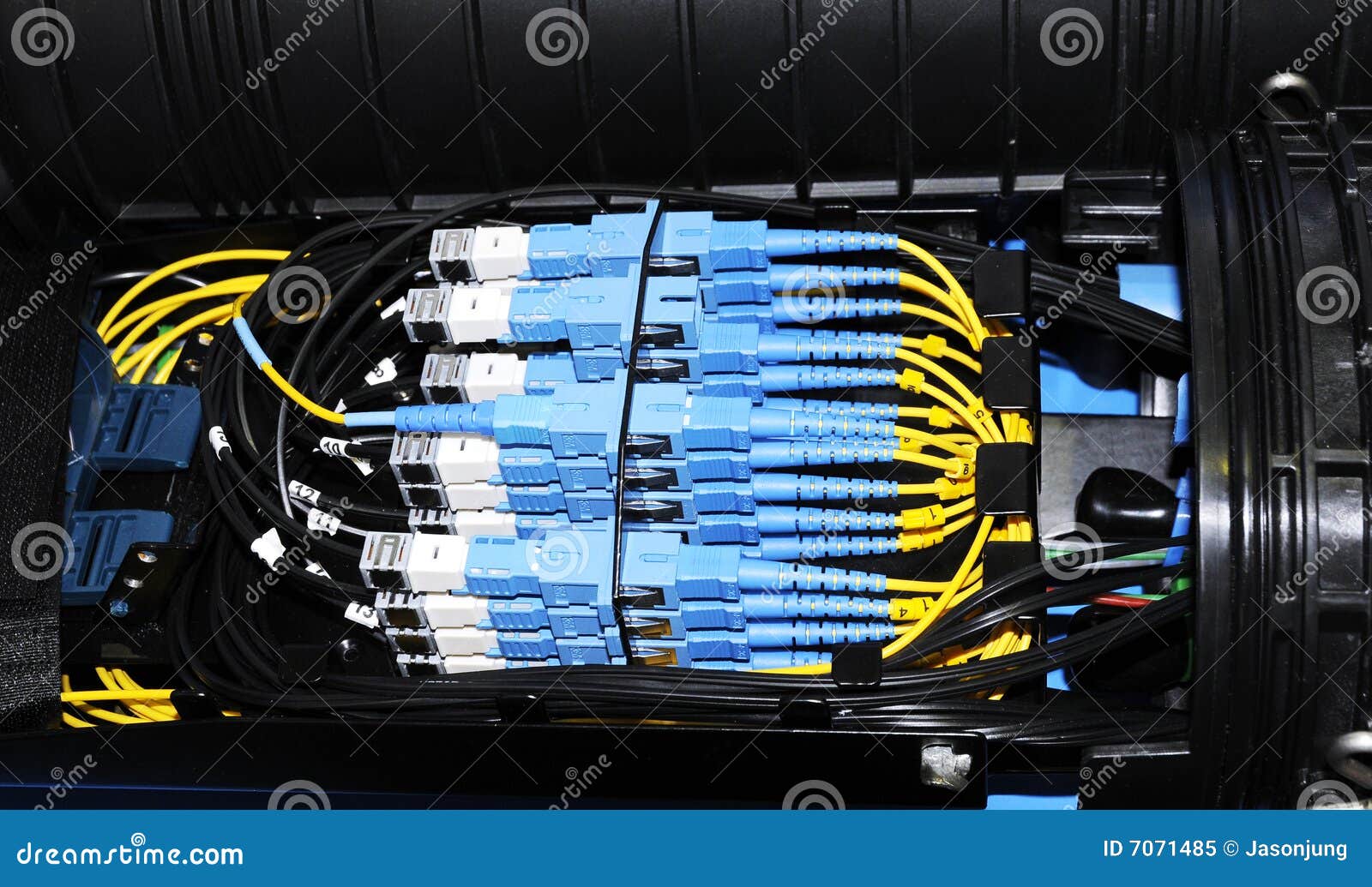 Fiber optical box stock image. Image of broad, yellow - 7071485