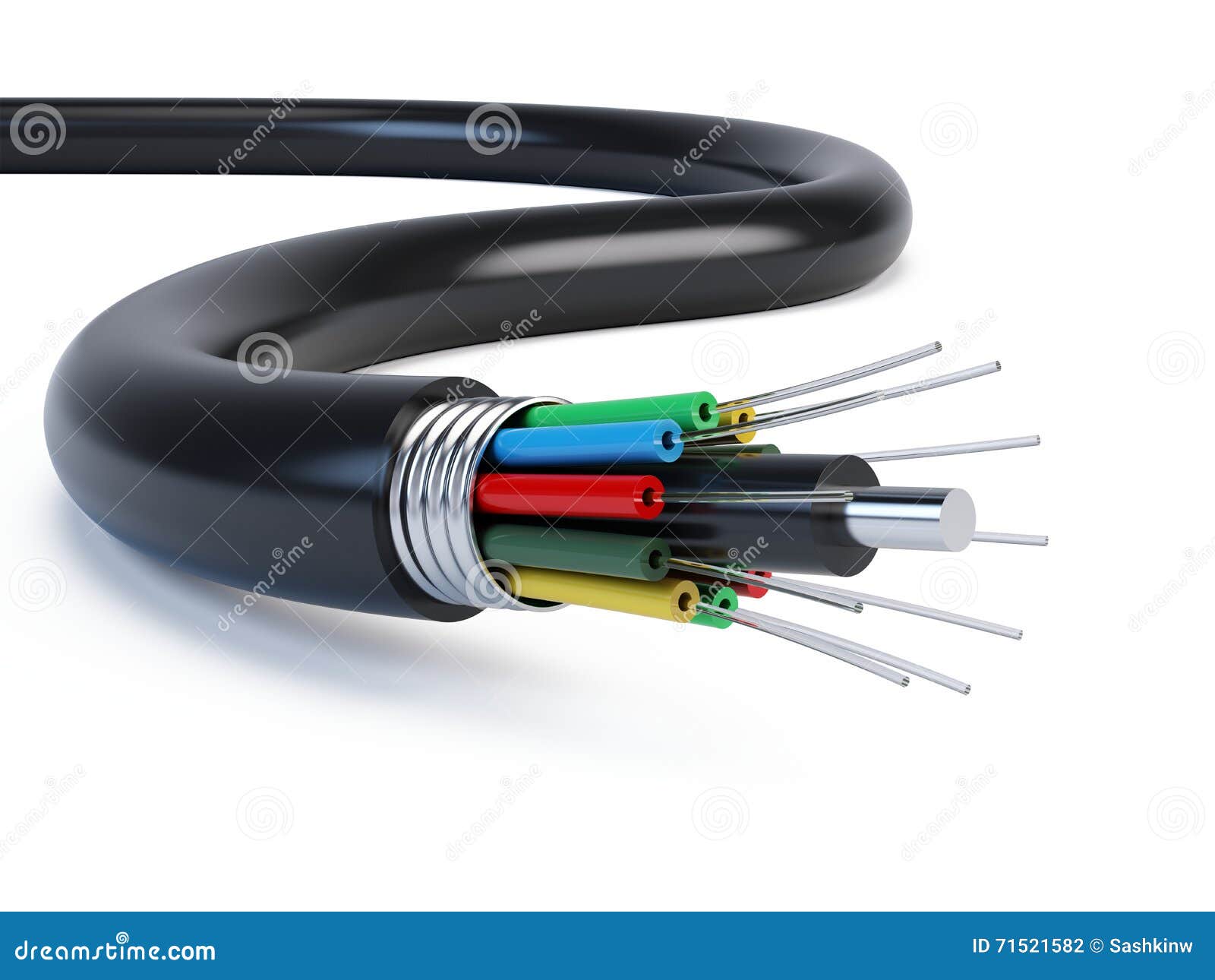 Fiber optical cable detail stock illustration. Illustration of abstract ...