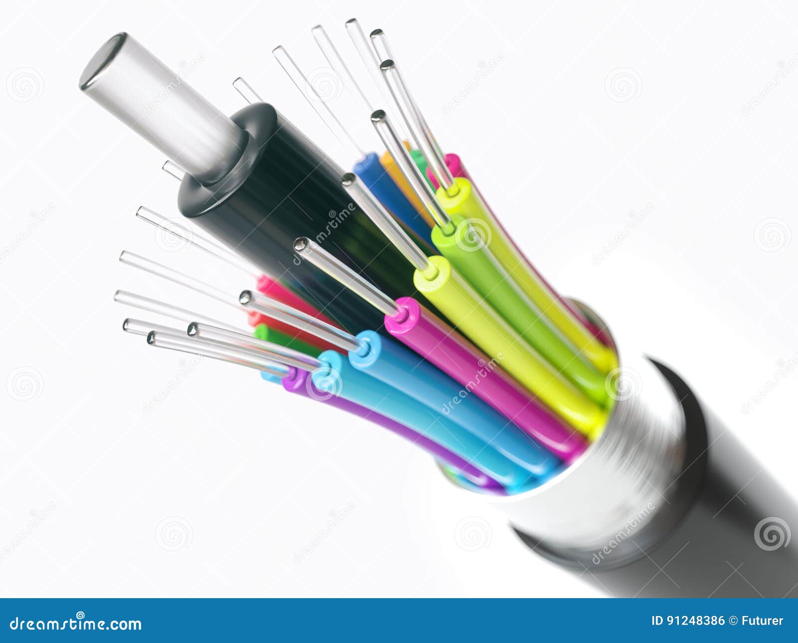 Fiber Optical Connector Interface. Multiple Exposure. Information ...