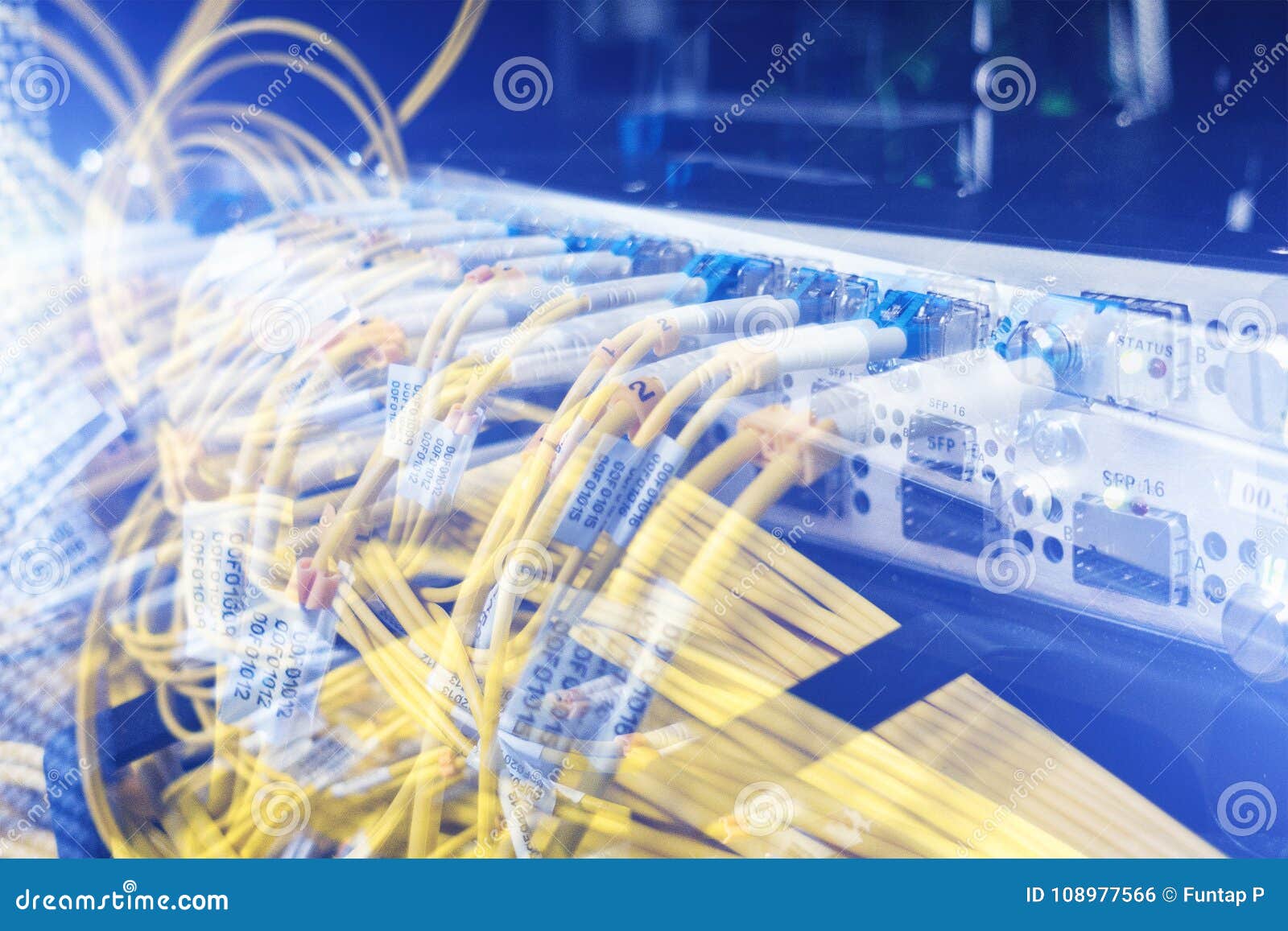 Fiber Optical Connector Interface. Fiber Cable Serve with Technology ...
