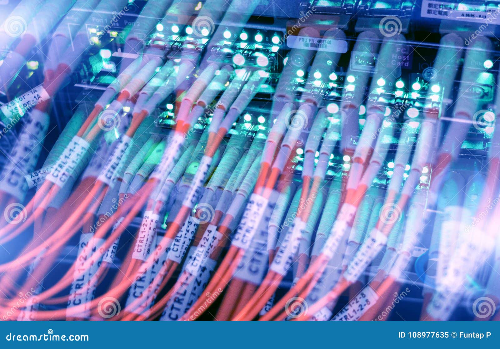 Fiber Optical Connector Interface. Fiber Cable Serve with Technology ...