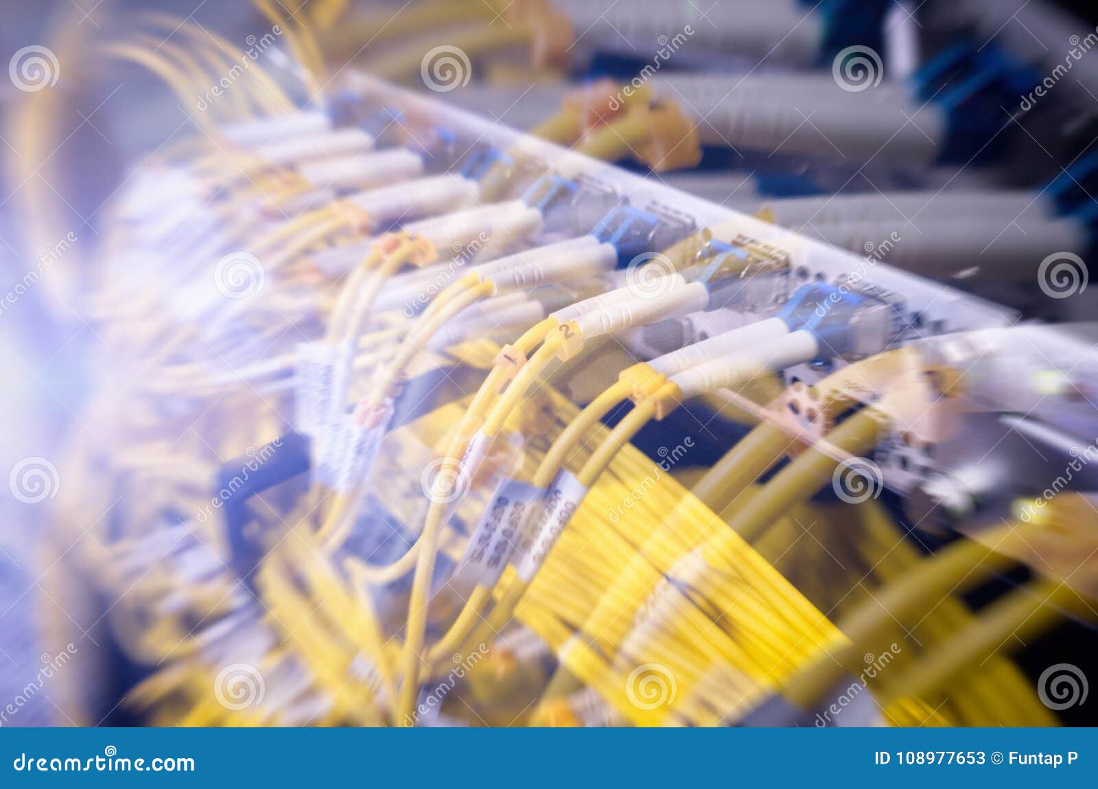 Fiber Optical Connector Interface. Fiber Cable Serve with Technology ...