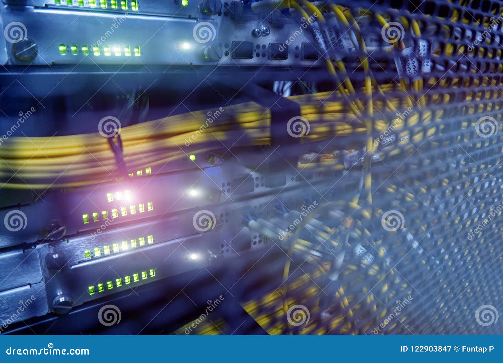 Fiber Optical Connector Interface. Fibre Channel Swich Stock Image ...