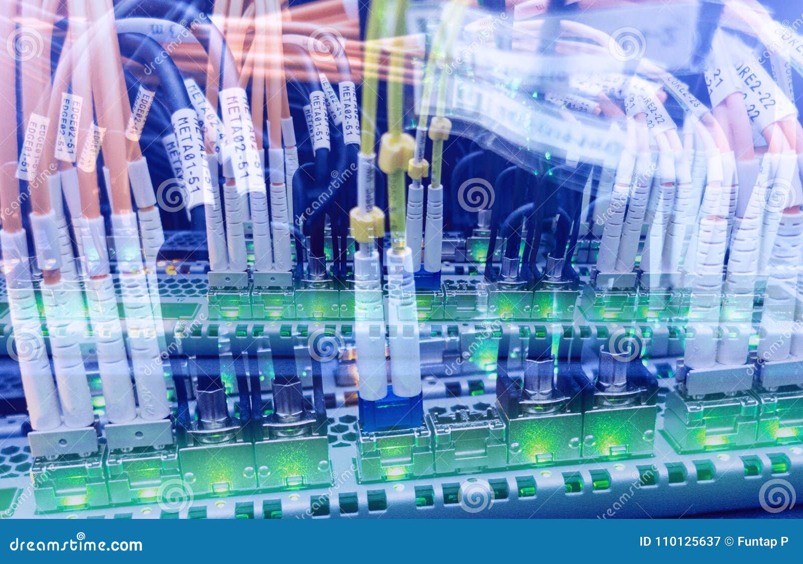 Fiber Optical Connector Interface. Stock Image - Image of communication ...