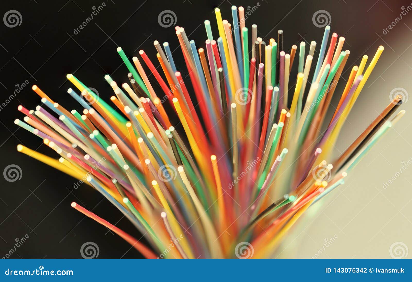 Fiber Optical Network Cable Stock Photo - Image of fiber, glow: 143076342