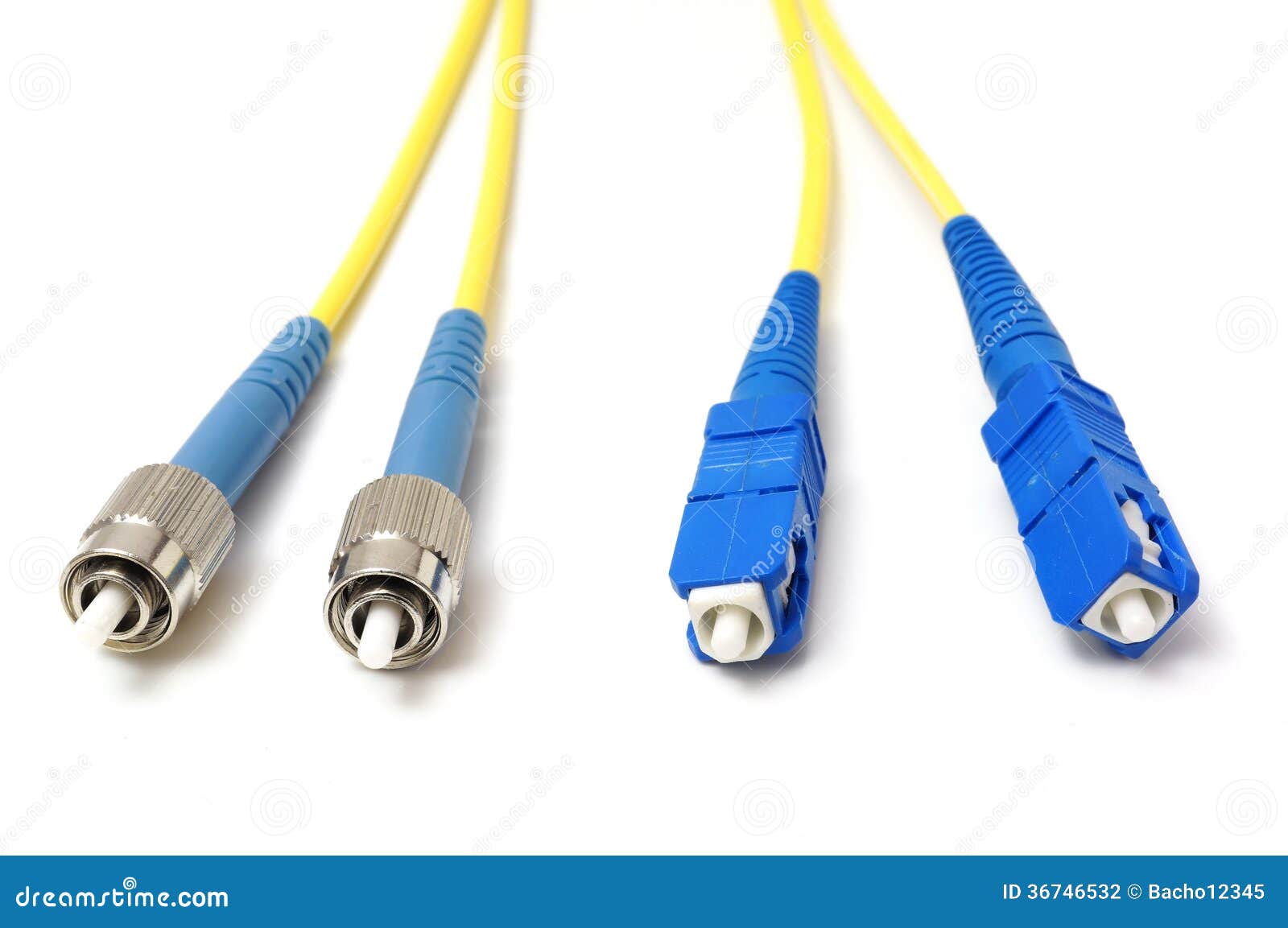 Fiber Optical Network Cable Stock Photo - Image of plug, firewall: 36746532