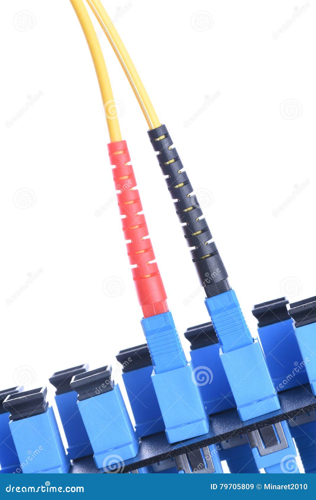 Fiber Optical Network Cable with Optical Distribution Frame Stock Image ...