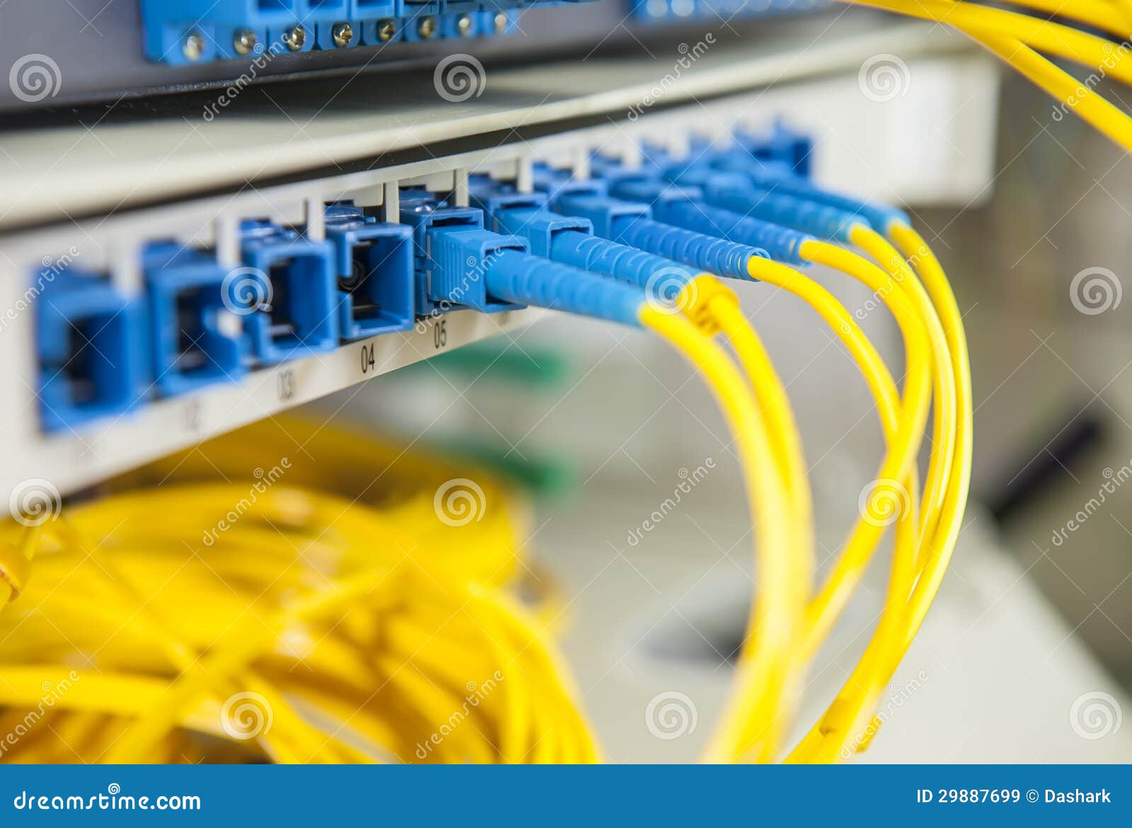 Optical Network Cables and Servers Stock Image - Image of ethernet ...