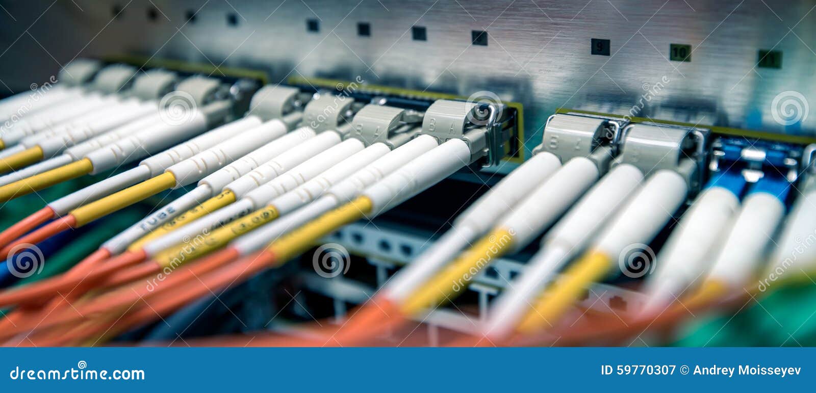 Fiber Optical Switch with Cables Stock Image - Image of electric, link ...