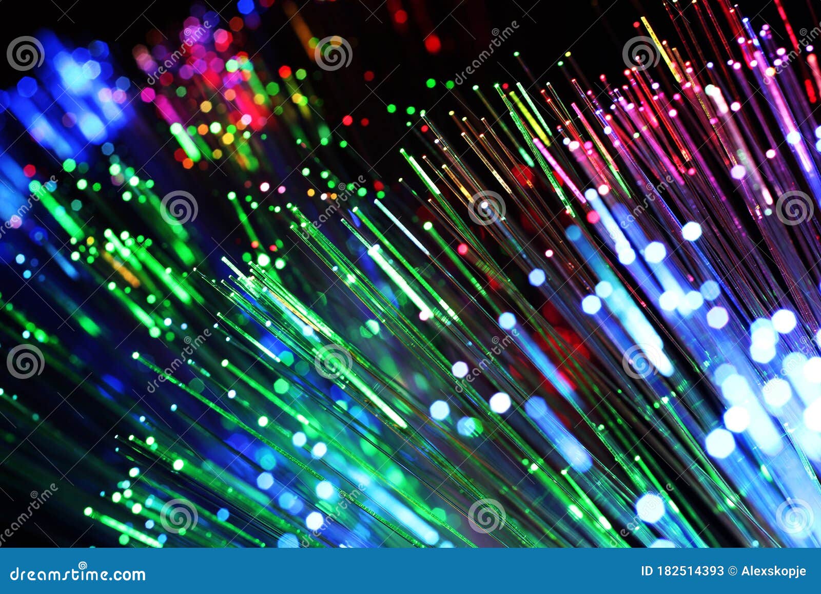 Fiber optics stock image. Image of blue, science, global - 182514393