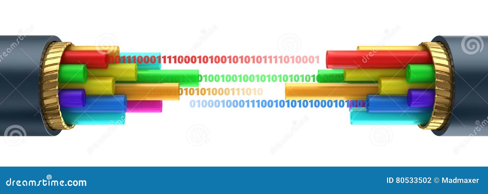 Fiber optics cable stock illustration. Illustration of cable - 80533502