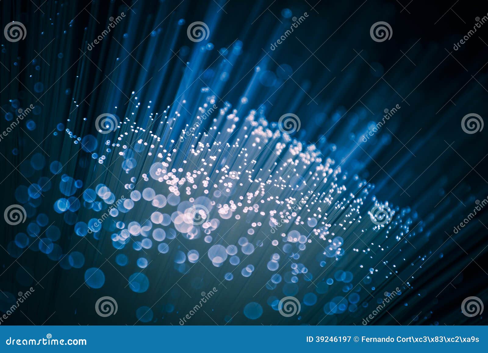 Fiber Optics Close-up, Modern Computer Stock Image - Image of bright ...