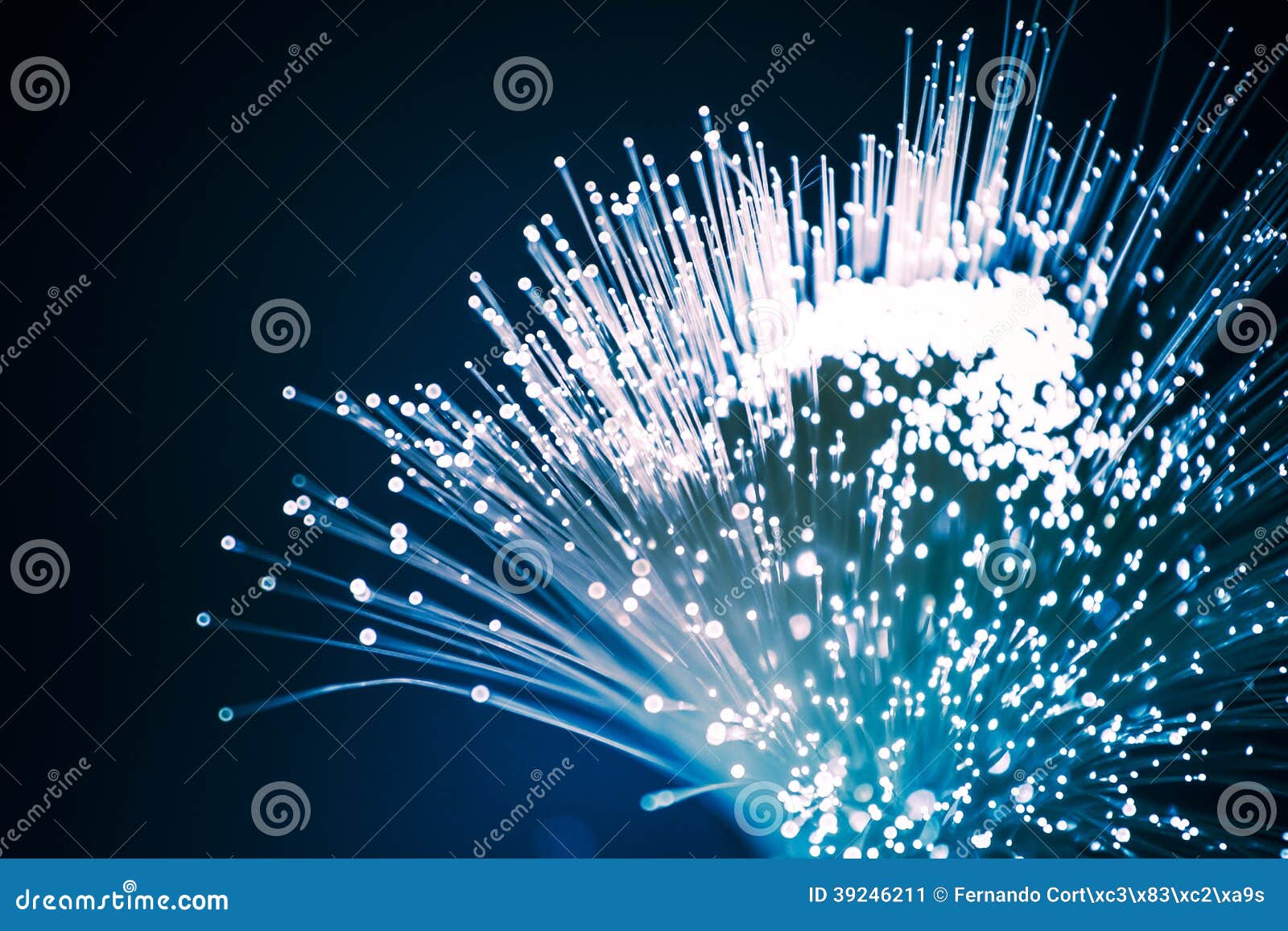 Fiber Optics Close-up, Modern Computer Stock Image - Image of circle ...