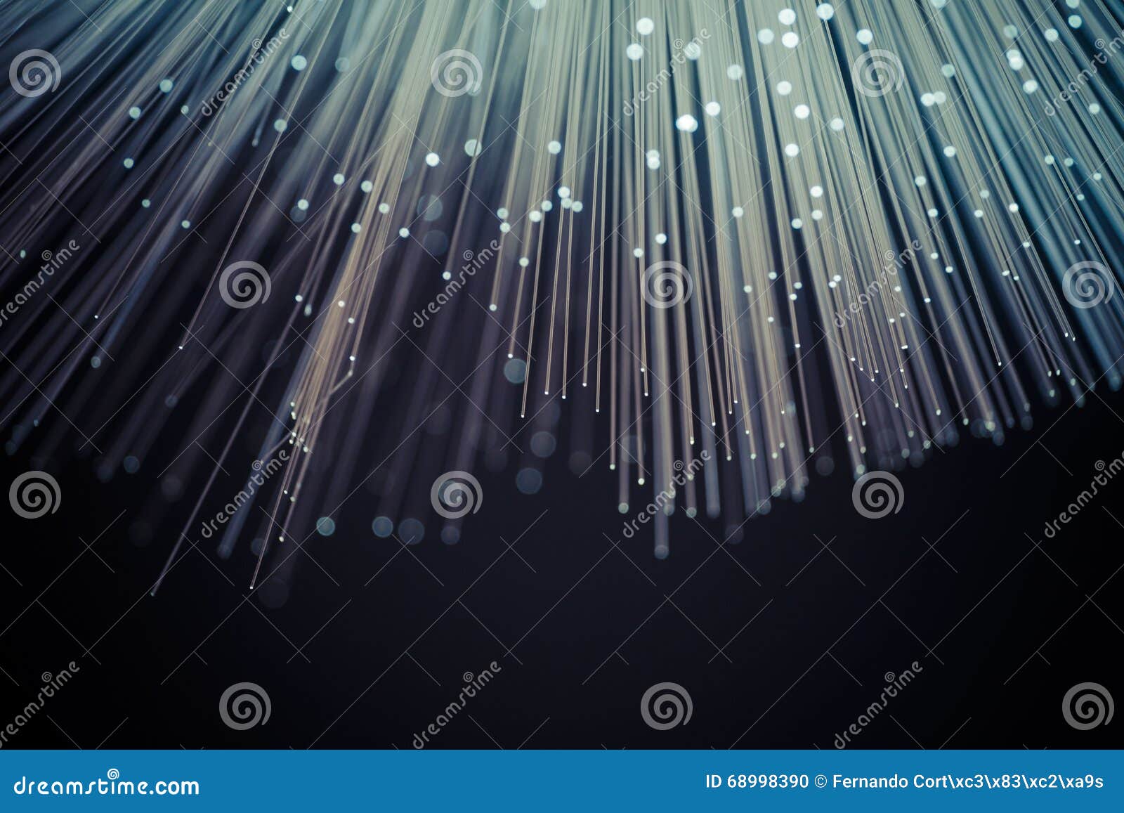Fiber Optics Close-up, Modern Computer Communication Technology Stock ...