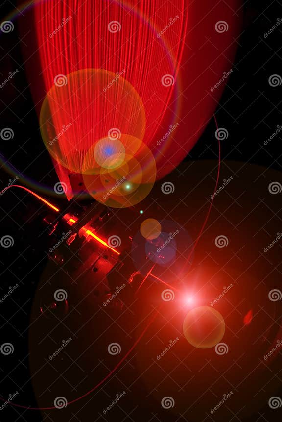 Fiber Optics and Laser Light Stock Image - Image of colours, signals ...