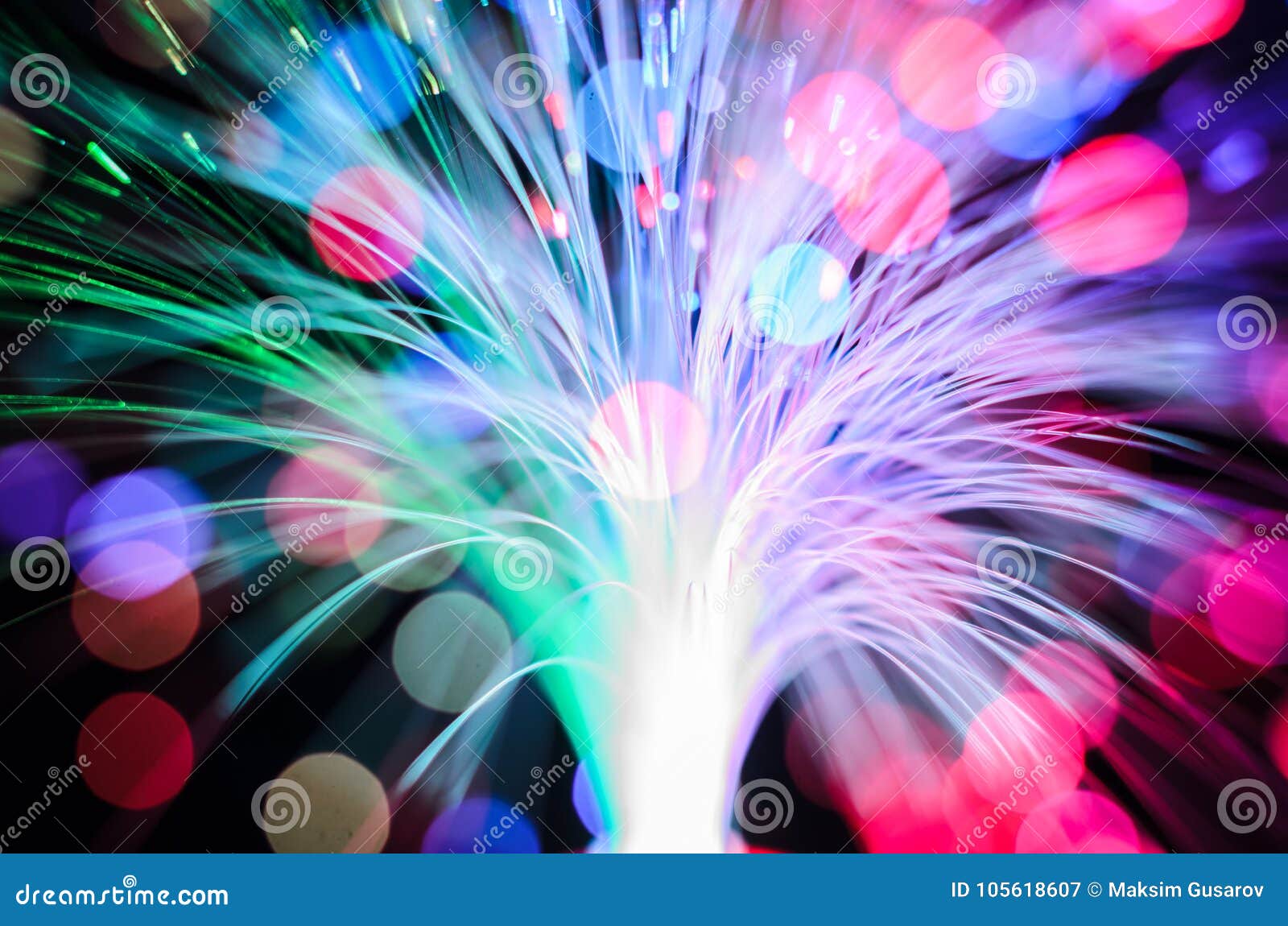 Fiber Optics Lights Abstract Background Stock Image - Image of data ...